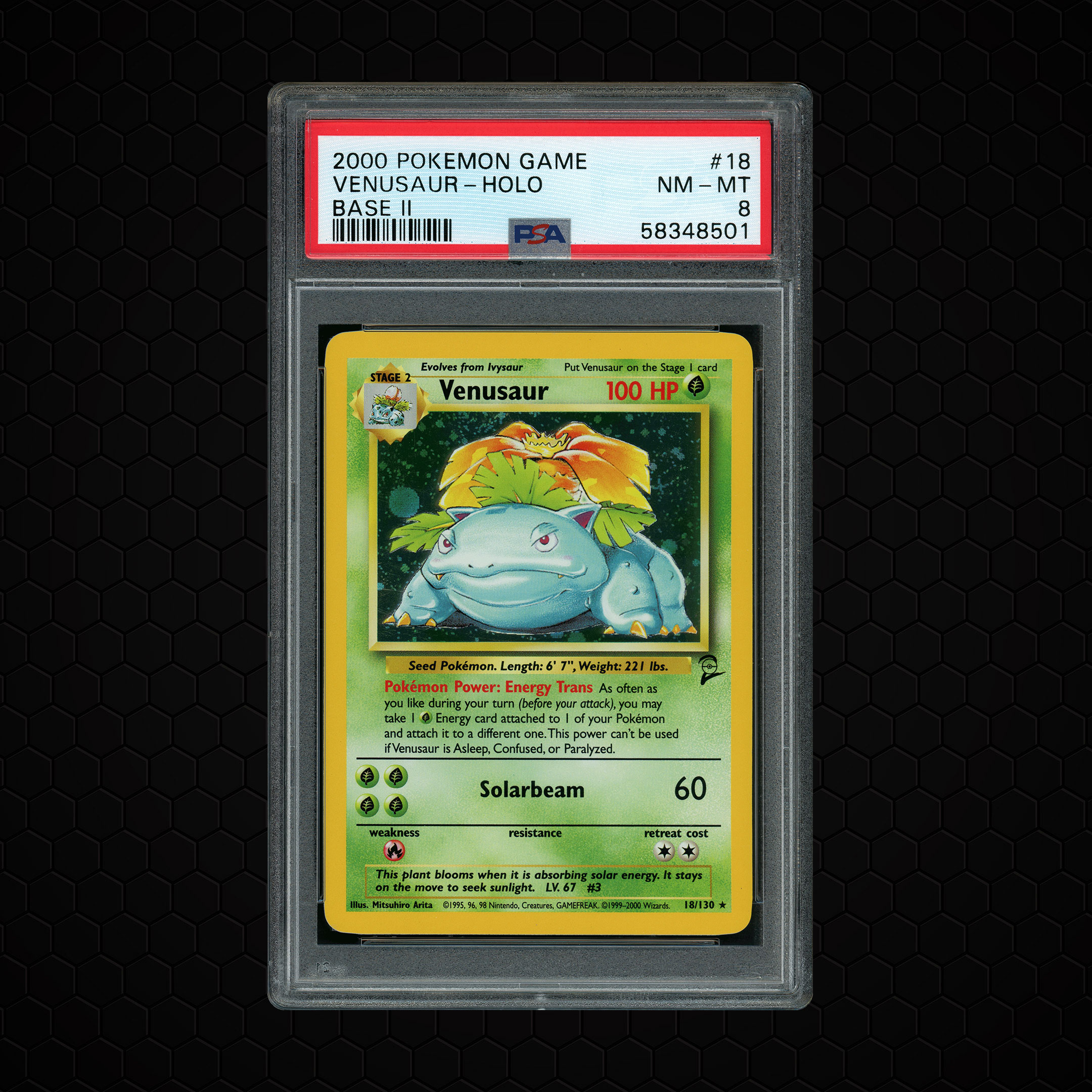 2000 Base Set 2 Venusaur #18 PSA 8 - 3518