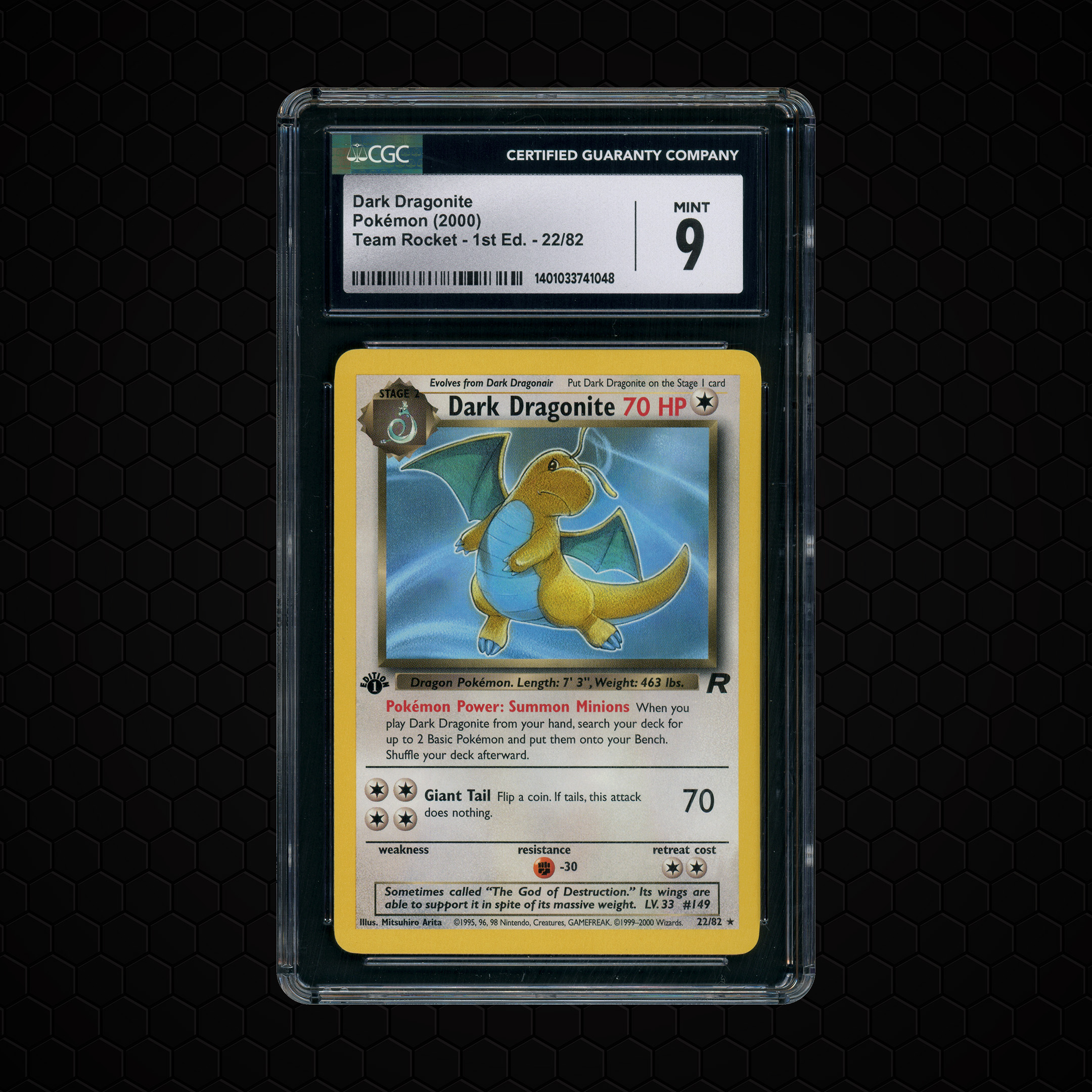 2000 Team Rocket 1st Edition Dark Dragonite #22 CGC 9 - 6010